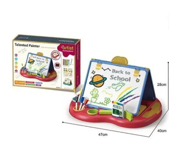 Доска для рисования и творчести двухстороняя с подставкой для ...