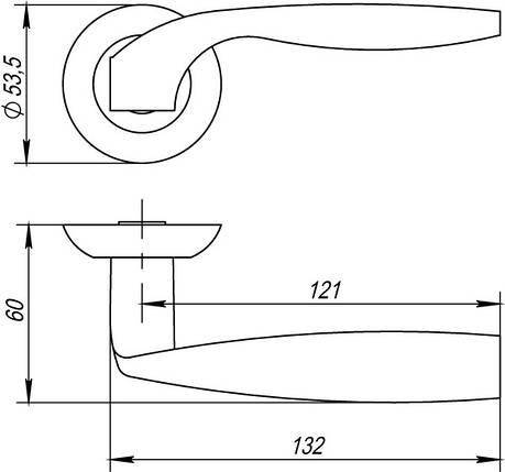 Дверні ручки BOSTON TL SN/CP-3 - матовий нікель/хром ALUMINIUM 33073 ...