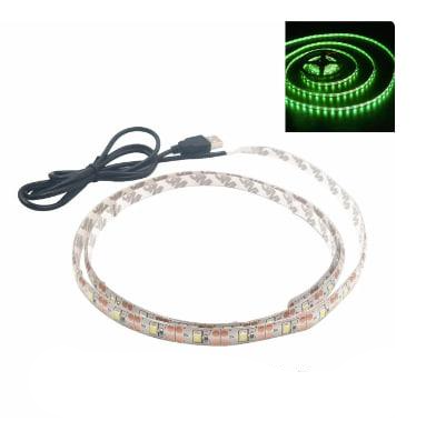 Світлодіодна LED стрічка 2м з живленням від повербанка або USB, зелена ...