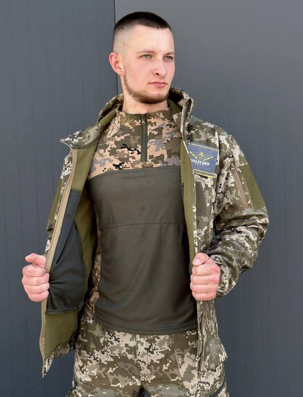 Тактическая Куртка Пиксель Осенняя Soft Shell, Военная Демисезонная ...