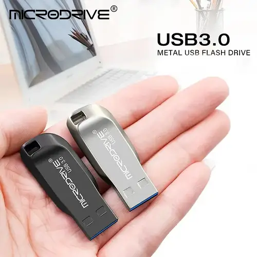 Флешка USB накопичувач Microdrive USB 3.0 64GB Темно-сірий Metal Флешка металева флеш (ID ...