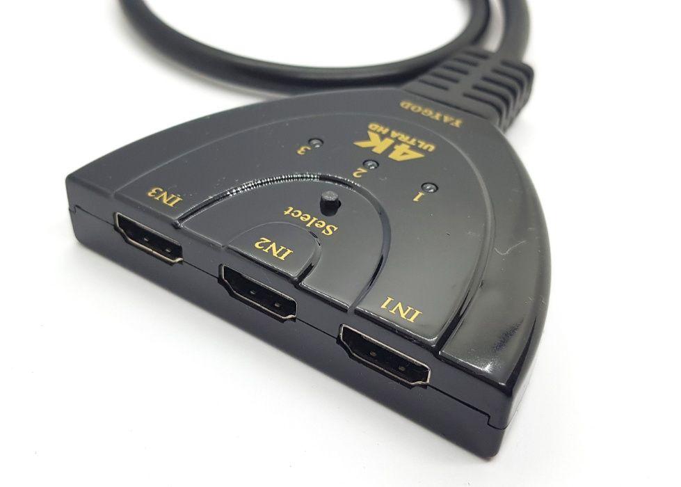 Купить HDMI 4K свич из 3х в 1 сплиттер switch переключатель коммутатор ...