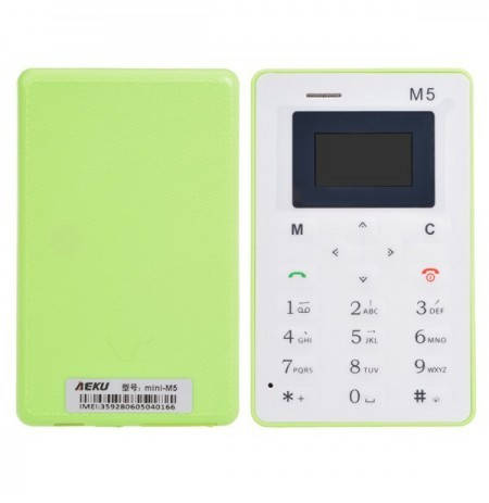 Міні мобільний телефон AIEK M5 mini ультра тонкий, стильний GSM телефон з micro-SIM карткою KLB ...