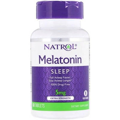 Мелатонин для сна Natrol Melatonin Extra Strength 5 mg 60 Tabs NTL ...