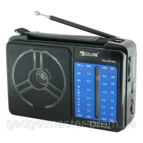 Купити ФМ Радіоприймач GOLON RX-A07 Black GS, код: 7846638, ціна 458.98 ...