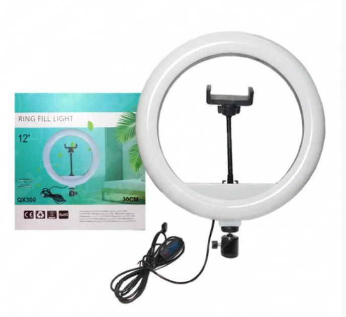 Професійна кільцева Led лампа 26 см Ring Fill Light з тримачем для ...