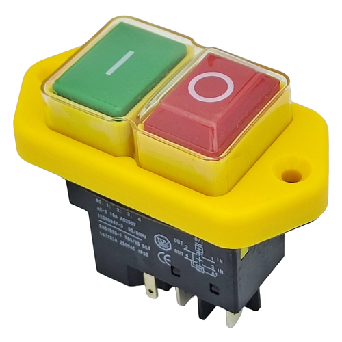 Пускач електромагнітний YH02-A 220VAC 16A 5pin (кнопка для ...