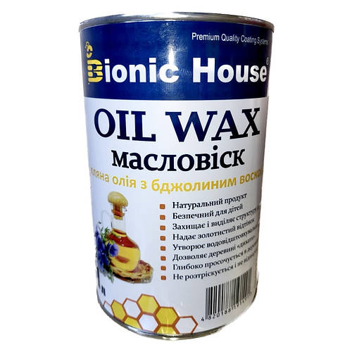 Масло-воск для дерева Bionic-House "Oil Wax", льняное масло с воском ...