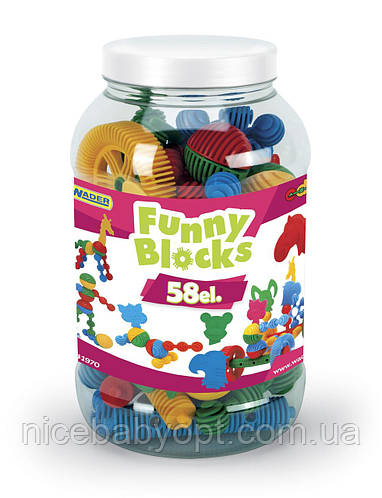 Конструктор "Funny blocks" - 58 шт (велика банка) (ID#1965037636), цена ...