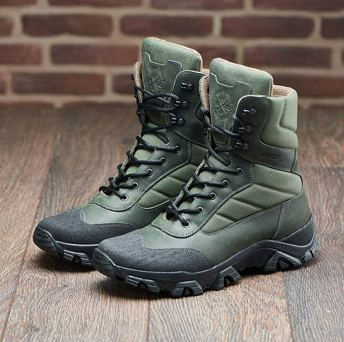 Купить Берцы мужские тактические олива (36 - 48р) кожа вставки Кордура ...