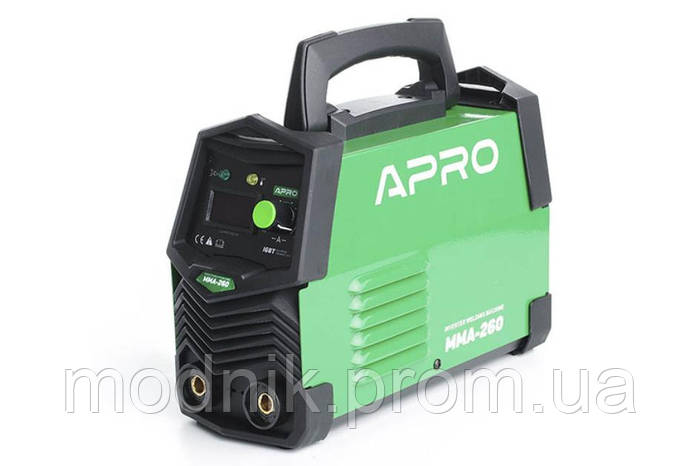 Купити Зварювальний апарат Apro інверторний MMA-260 4 мм + набір кабелів MD, код: 6838202, ціна ...