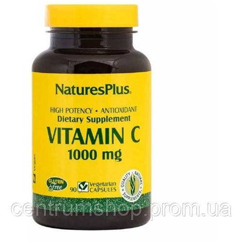 Витамин C Natures Plus Vitamin C 1000 mg 90 Veg Caps CT, код: 7520604 ...