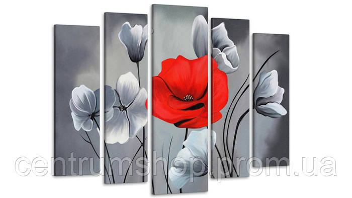 Модульна картина Poster-land Абстракція Квіти Art-151_5 CT, код ...