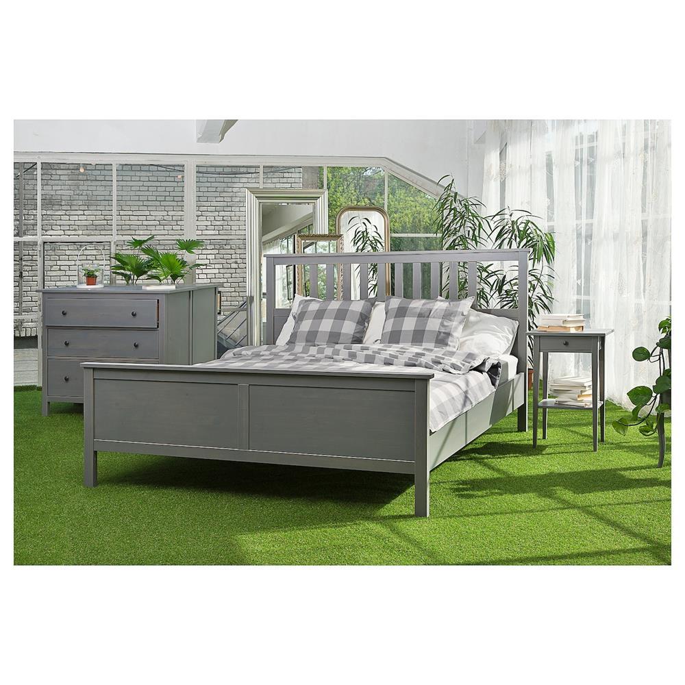 IKEA HEMNES Кровать 160х200 см серая морилка (592.471.94) (ID ...