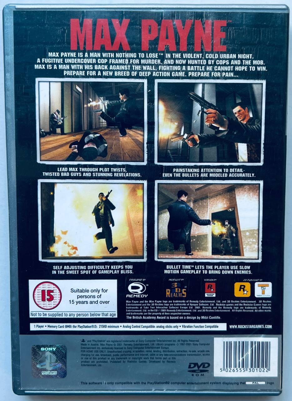 Max Payne Platinum, Б/У, английская версия - диск для PlayStation 2 (ID ...