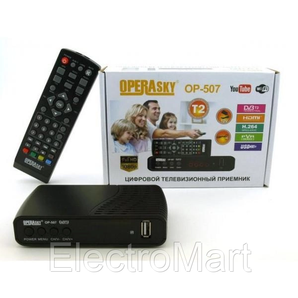 Купити Цифровий ефірний ресивер тюнер Т2 OPERASKY OP-507 DVB-T2 з IPTV, ціна 390 ₴ - Prom.ua (ID ...