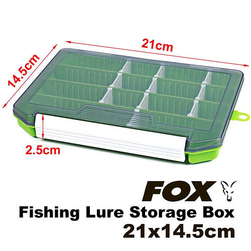 Коробка FOX Fishing Lure Storage Box, 21*14.5*2.5cm, 158g, Green, ціна ...