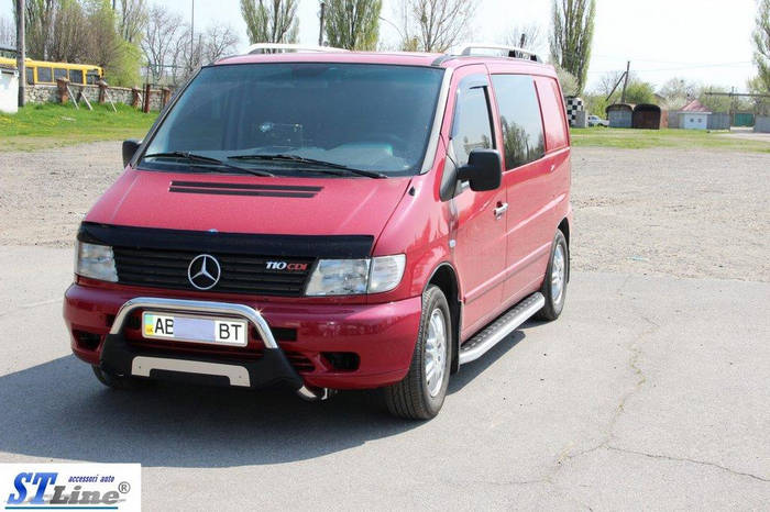 Mercedes Vito W638 Порог площадка (алюминиевый обвес, 2 шт) Alliance ...