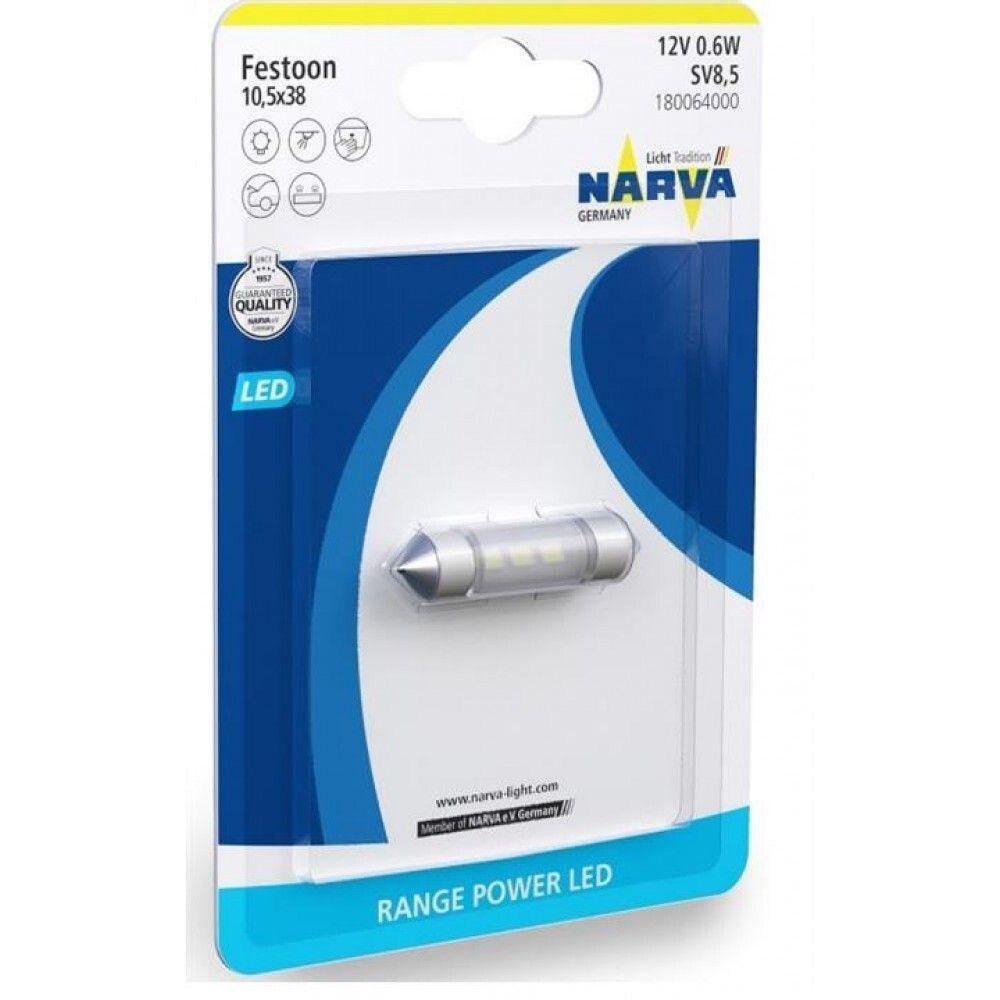 Габарит LED Narva C5W SV8.5 10.5x38 12V 0,6W 6000K (1шт.) 180064000 (ID ...