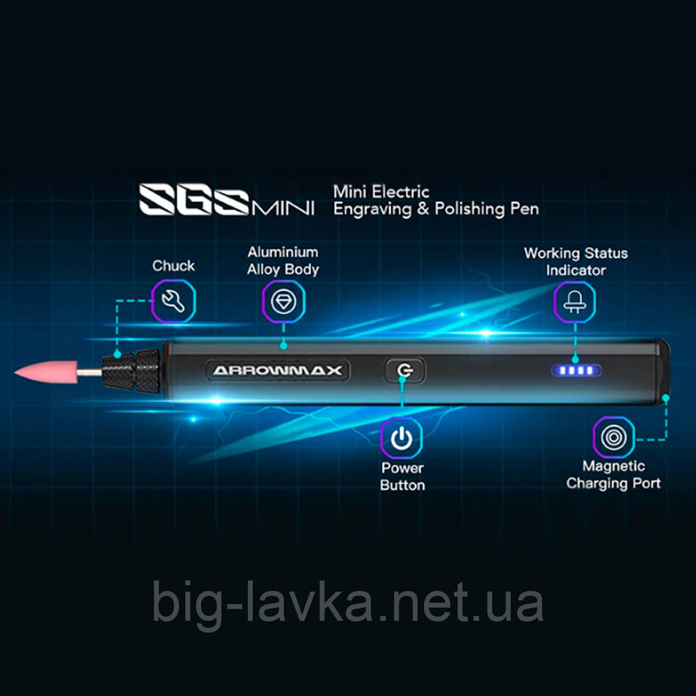 Електрична ручка ARROWMAX SGS Mini для гравіювання шліфування та ...
