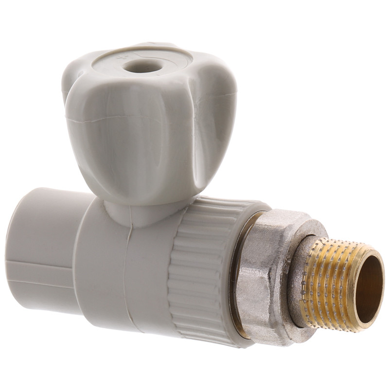 Кран радиаторный EUROPRODUCT EP.0124 PPR прямой 20х1/2" с американкой ...