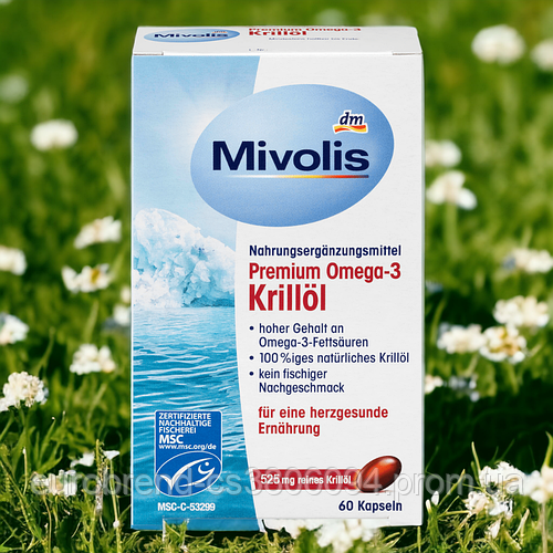 Капсулі Mivolis Omega-3 Premium Олія криля 60 капсул (ID#1972523888 ...