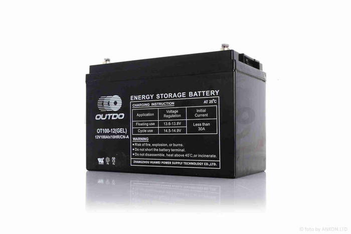 АКБ AGM 12V 100A 330-173-216мм. OT100-12 OUTDO (2023) (ID#1809768715), цена: 5520 ₴, купить на ...