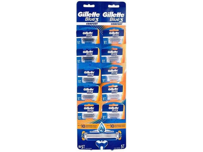 Станок для гоління GILLETTE одноразовий BLUE 3 Comfort 10шт (ID ...