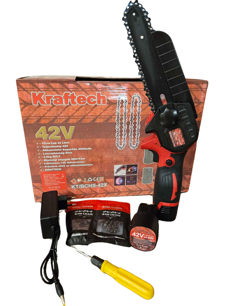 Акумуляторна мініпила Kraftech KT/BCHS-42x шина 6" (ID#1974300483 ...