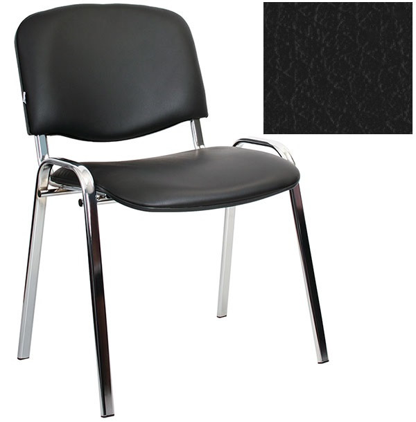Стул офисный ISO Chrome V-4 (черный кожзам) (ID#1306791954), цена: 1425 ...