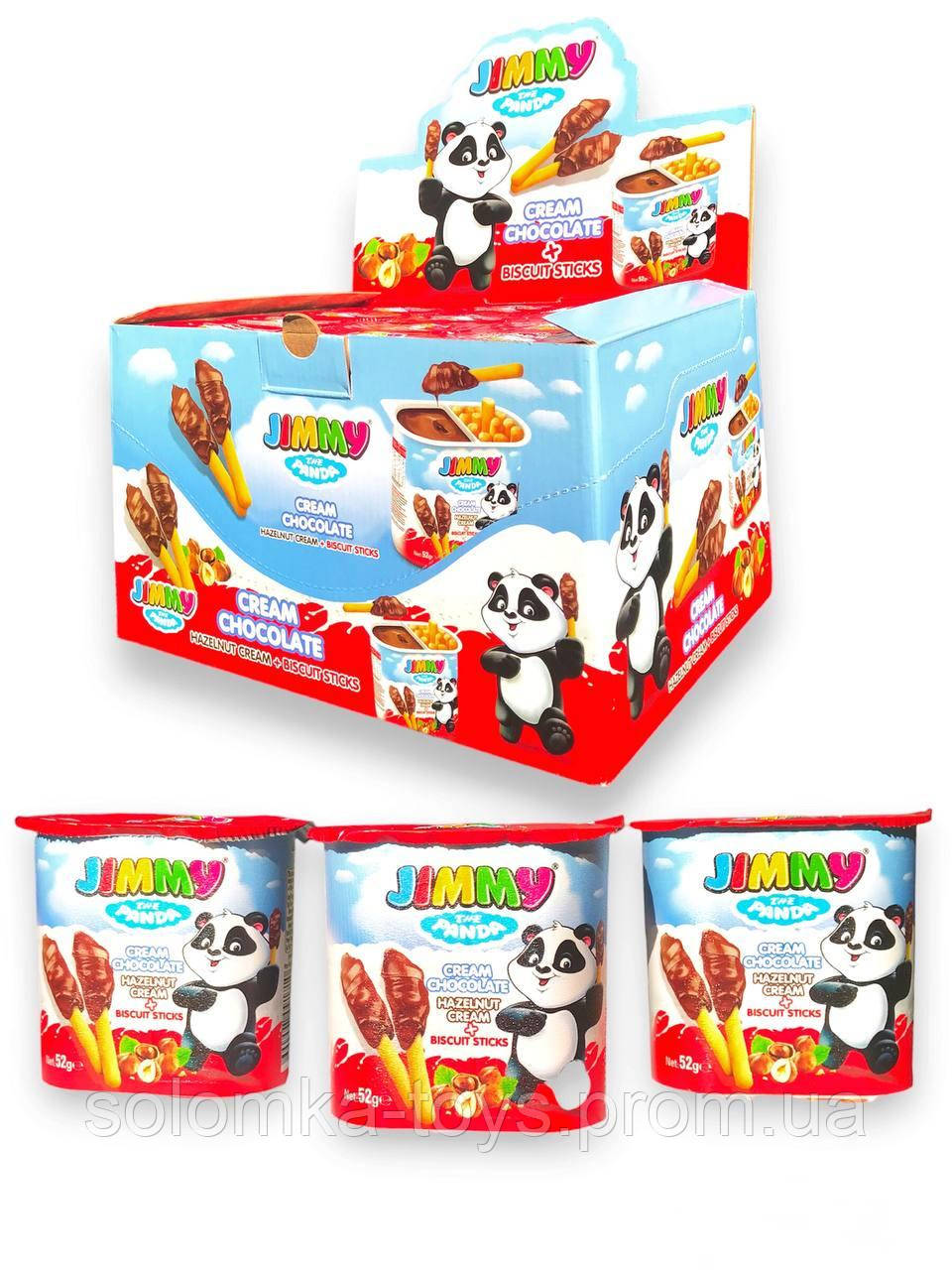 Tayas JIMMY the PANDA шоколадний крем з паличками для занурення 24 шт ...