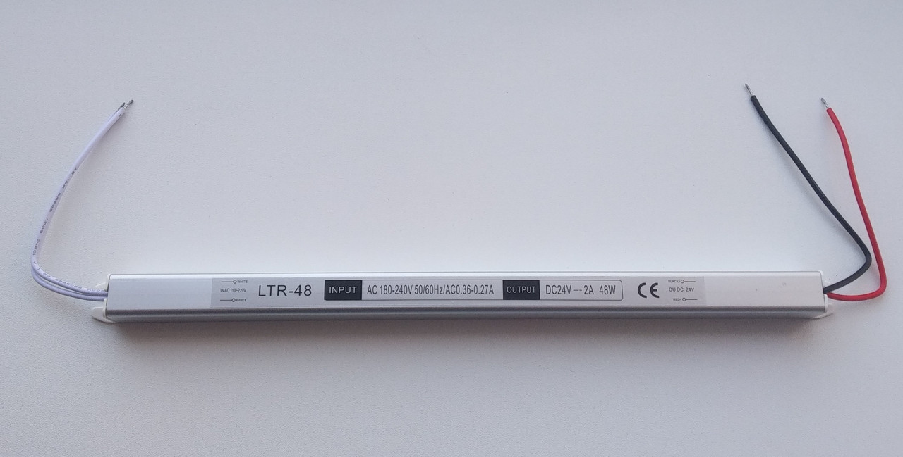 Блок живлення LEDTech 24v 2а 48вт "stick" в алюмінієвому корпусі ...