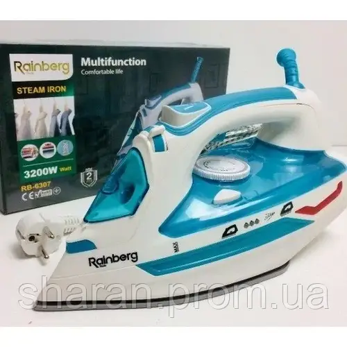 Купить Крупногабаритный мощный утюг Rainberg Rb - 6307 3200w, цена 756.50 ₴ — Prom.ua (ID ...
