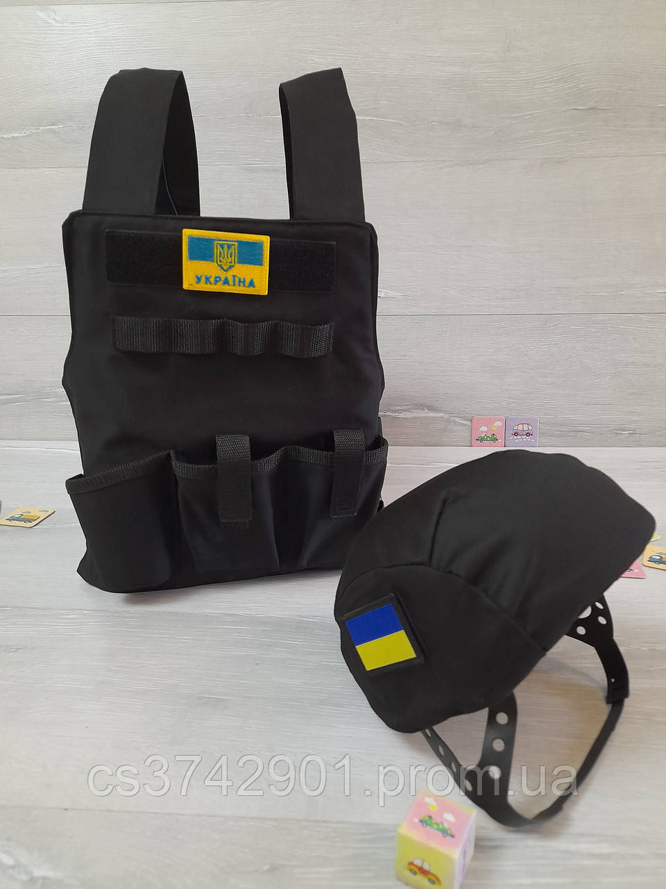 Купить Бронежилет и каска набор детский, разгрузка, Размеры S.M.L, от4 ...