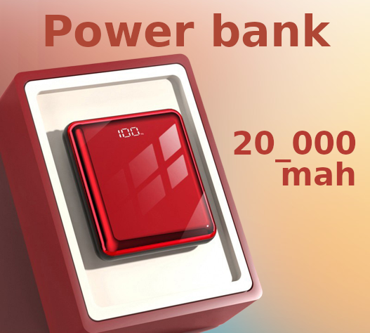 Повербанк на 20 000 мАч и скоростью зарядки 66 Вт зеленого цвета. (ID ...
