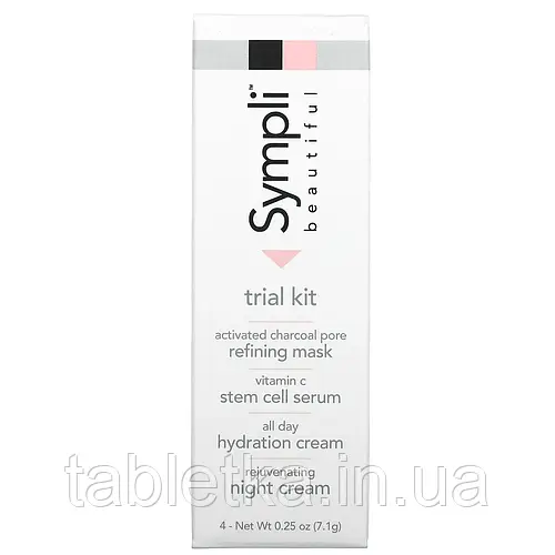 Sympli Beautiful, Sympli Beautiful, набір пробників, 4 продукту, по 7,4 мл (0,25 унції) Дніпр ...