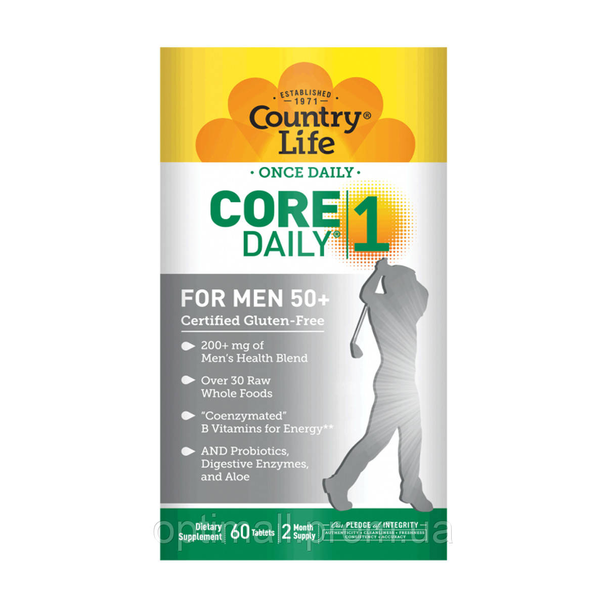 Мультивітаміни для чоловіків, 50+, Core Daily-1 for Men 50+, Country ...