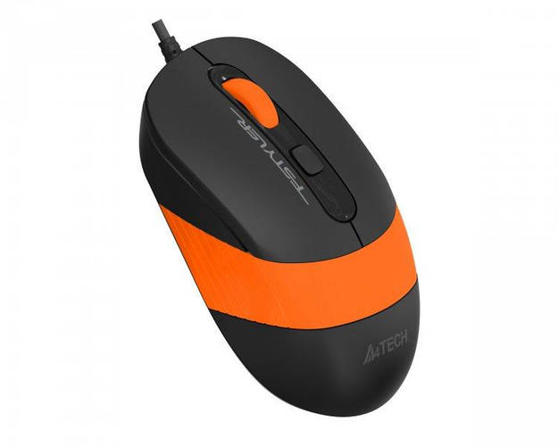 Мышь A4Tech Fstyler FM10S 1600dpi Black+Orange, USB, бесшумная (ID ...