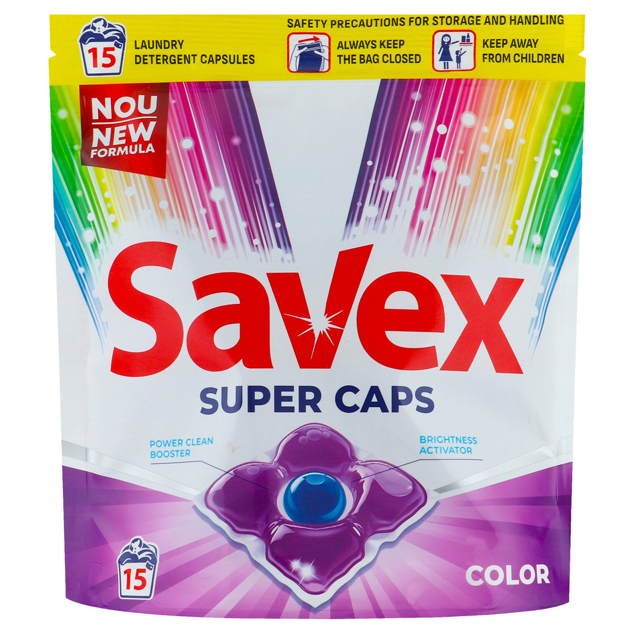 Купить Капсули для прання Savex Super Caps Color, 15 шт, цена 230 ₴ — Prom.ua (ID#1966548380)