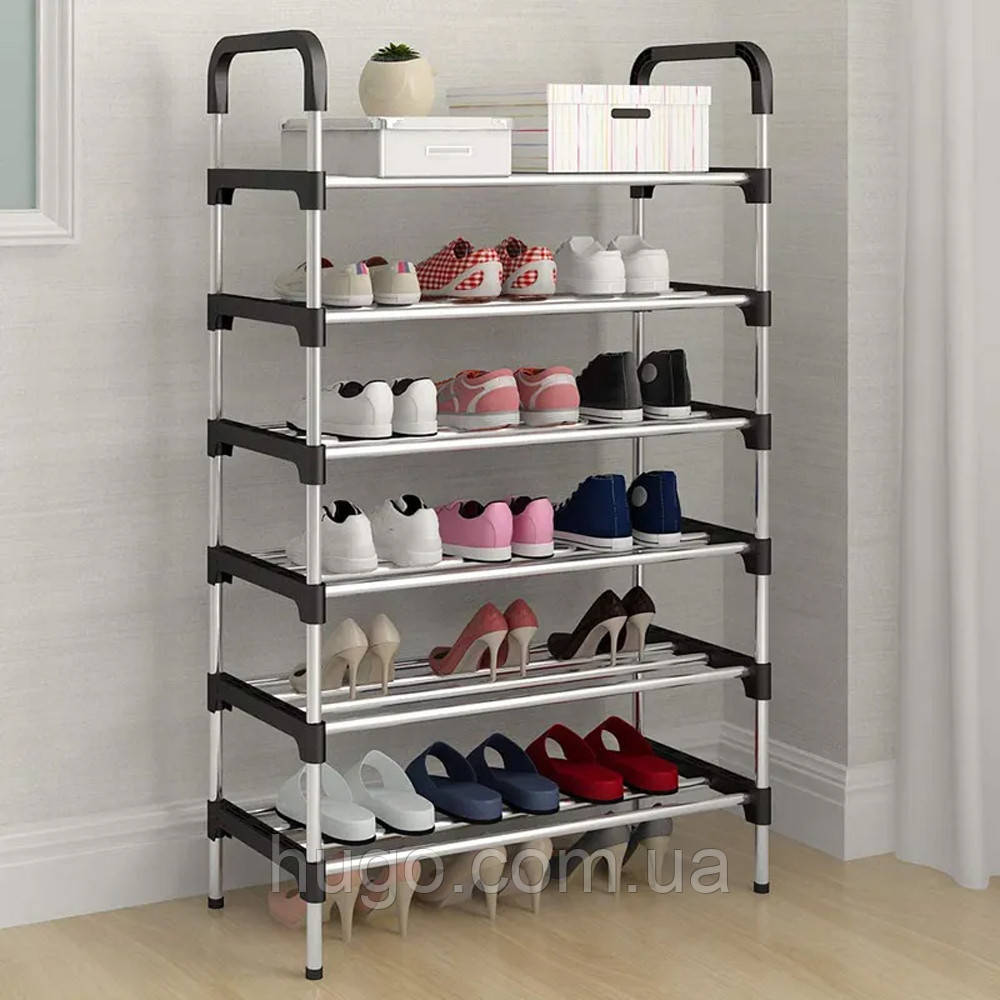 Полка для обуви 6 ярусов 105х54х25см New Shoe Rack Стойка