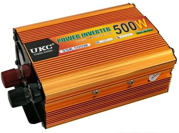 Купити Перетворювач напруги 12-220V UKC 500W Gold, ціна 808.56 ₴ - Prom.ua (ID# 1978557651)