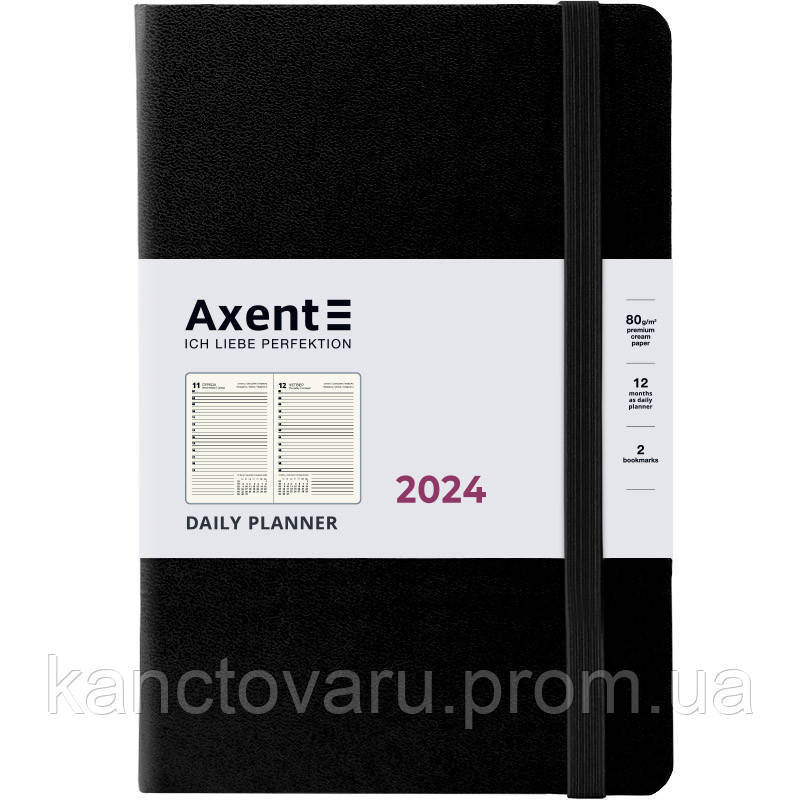 Щоденник 2024 Axent Partner Strong 8819-24-01-A, 145x210 мм, черний (ID#1978590019), цена: 229. ...