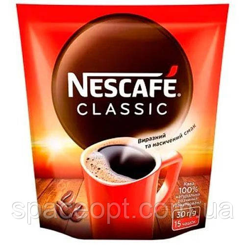 Кофе Nescafe Классик растворимый 30 грамм в мягкой упаковке (ID ...