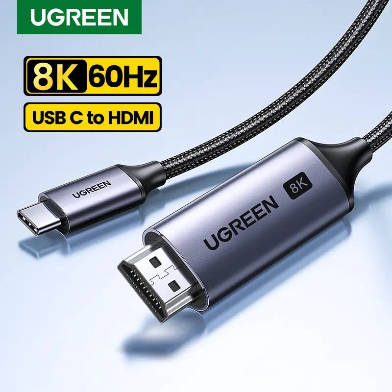 Кабель UGREEN CM565 USB-C to HDMI 8K@60Hz; 4K@144Hz для MacBook Pro iMac iPad Pro Samsung VRR 3m ...