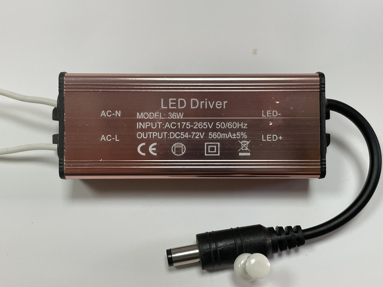 Драйвер для LED панелей 36W Input:AC 170-265V Output:DC 38-64V(Розьем ...