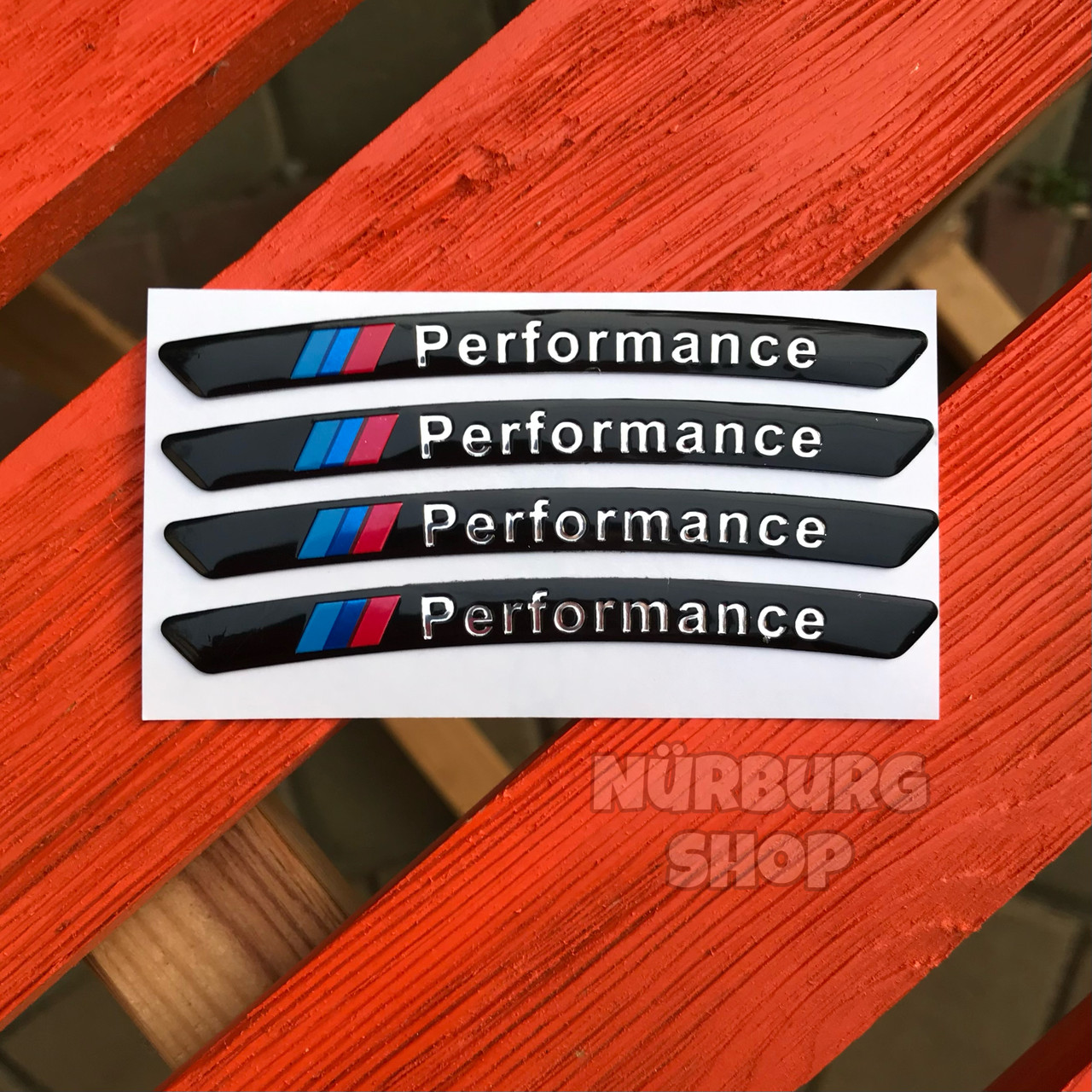 Черные алюминиевые наклейки на обод дисков BMW Performance E39 E36 E53 E60 E70 E90 F01 F07 F10 ...