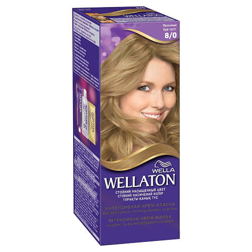 Купить Крем-краска для волос стойкая Wellaton 8.0 Песочный, цена 134 ...