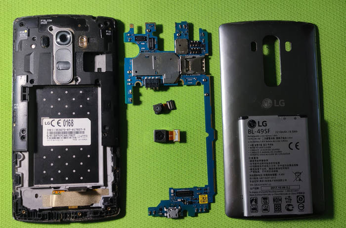 РОЗБИРАННЯ LG G4 Beat LTE LG-H735TR плата, дисплей,кришка,камери,шлейф, аккумулятор (ID ...