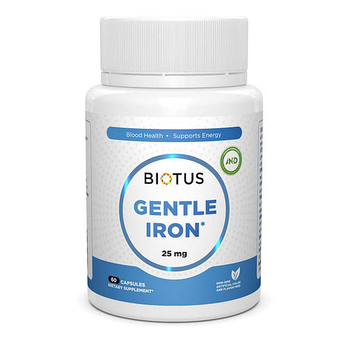 Купить Железо Gentle Iron Biotus 25 мг 60 капсул, цена 145 ₴ — Prom.ua ...