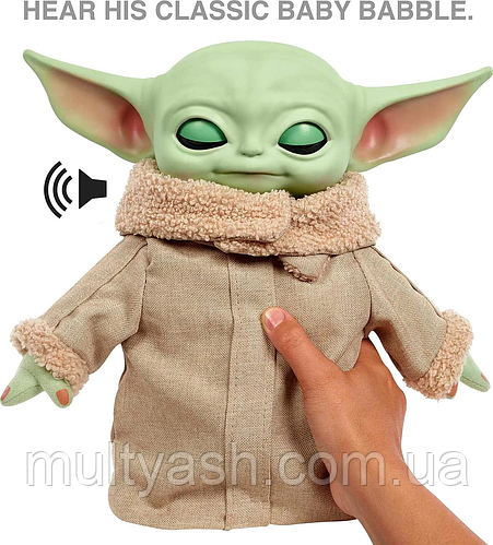 Йода Star Wars the Mandalorian Grogu Plush 11-Inch Toy, Squeeze & Blink ...